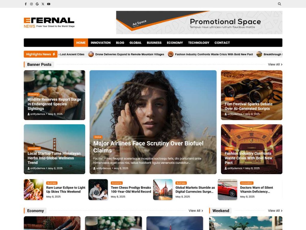 Eternal News – Artify Themes